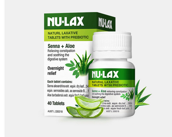 Nu-Lax Natural Laxative with Prebiotic tablets