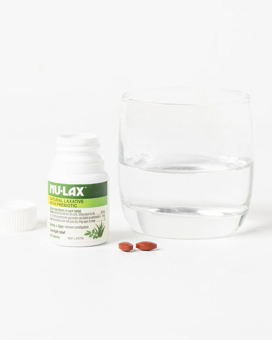 Nu-Lax Natural Laxative with Prebiotic tablets